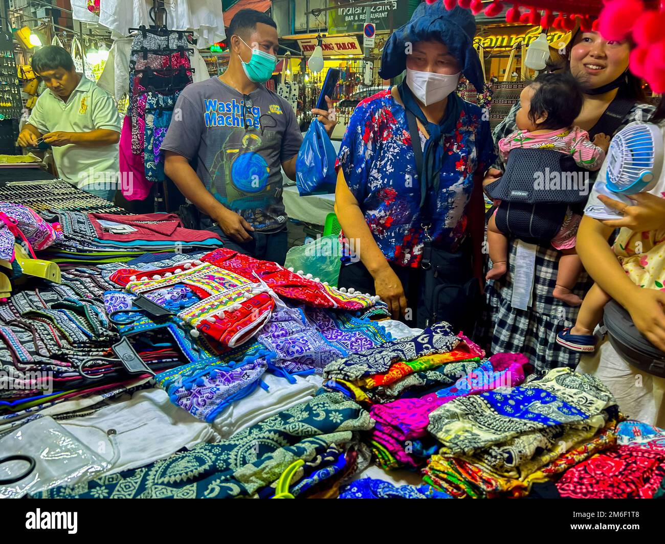 Mueang, Chiang Mai, Thailand, Thai People Women, Shopping in Night ...