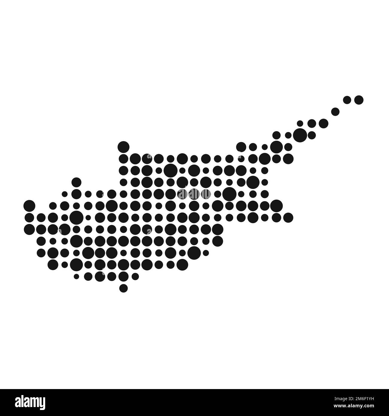 Cyprus Map Silhouette Pixelated generative pattern illustration Stock ...