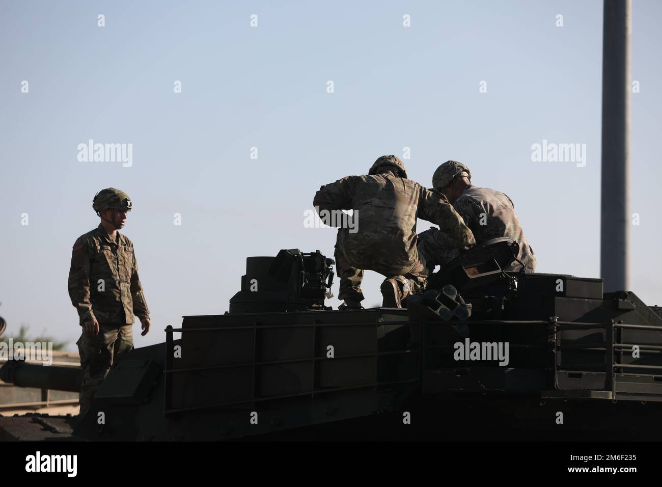 From left, U.S. Army Spc. Joshua Kramer, tank driver, Spc. Arath Flores ...