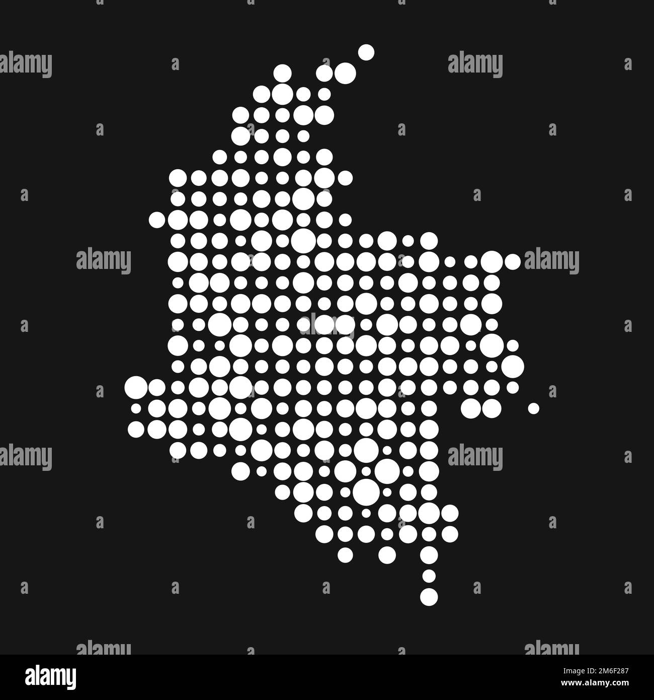 Colombia Map Silhouette Pixelated generative pattern illustration Stock ...
