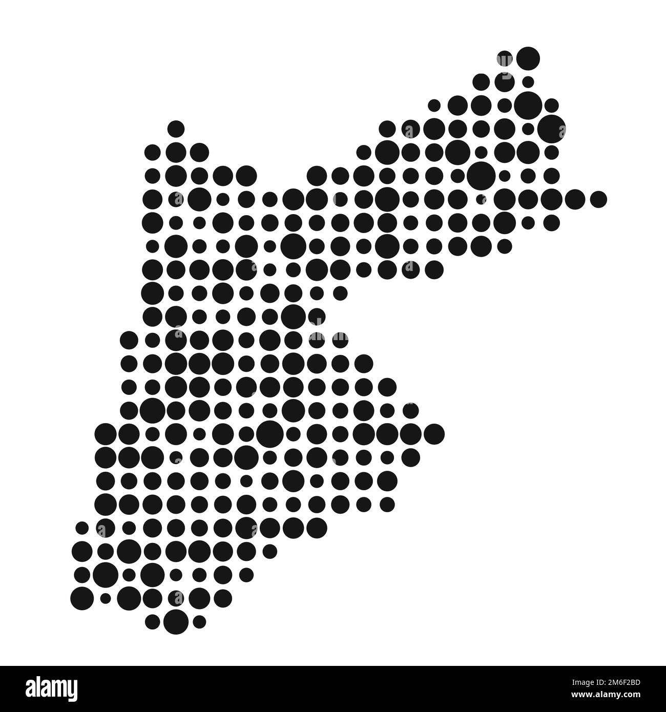 Jordan Map Silhouette Pixelated generative pattern illustration Stock ...