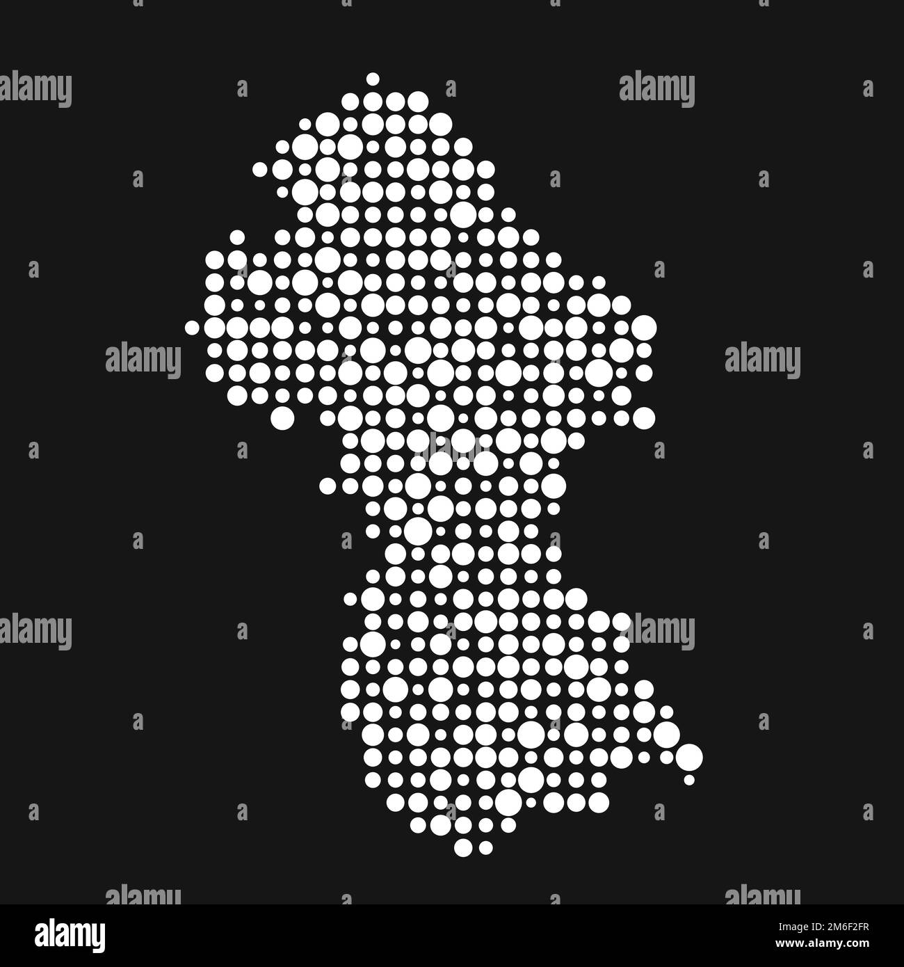 Guyana Map Silhouette Pixelated generative pattern illustration Stock ...