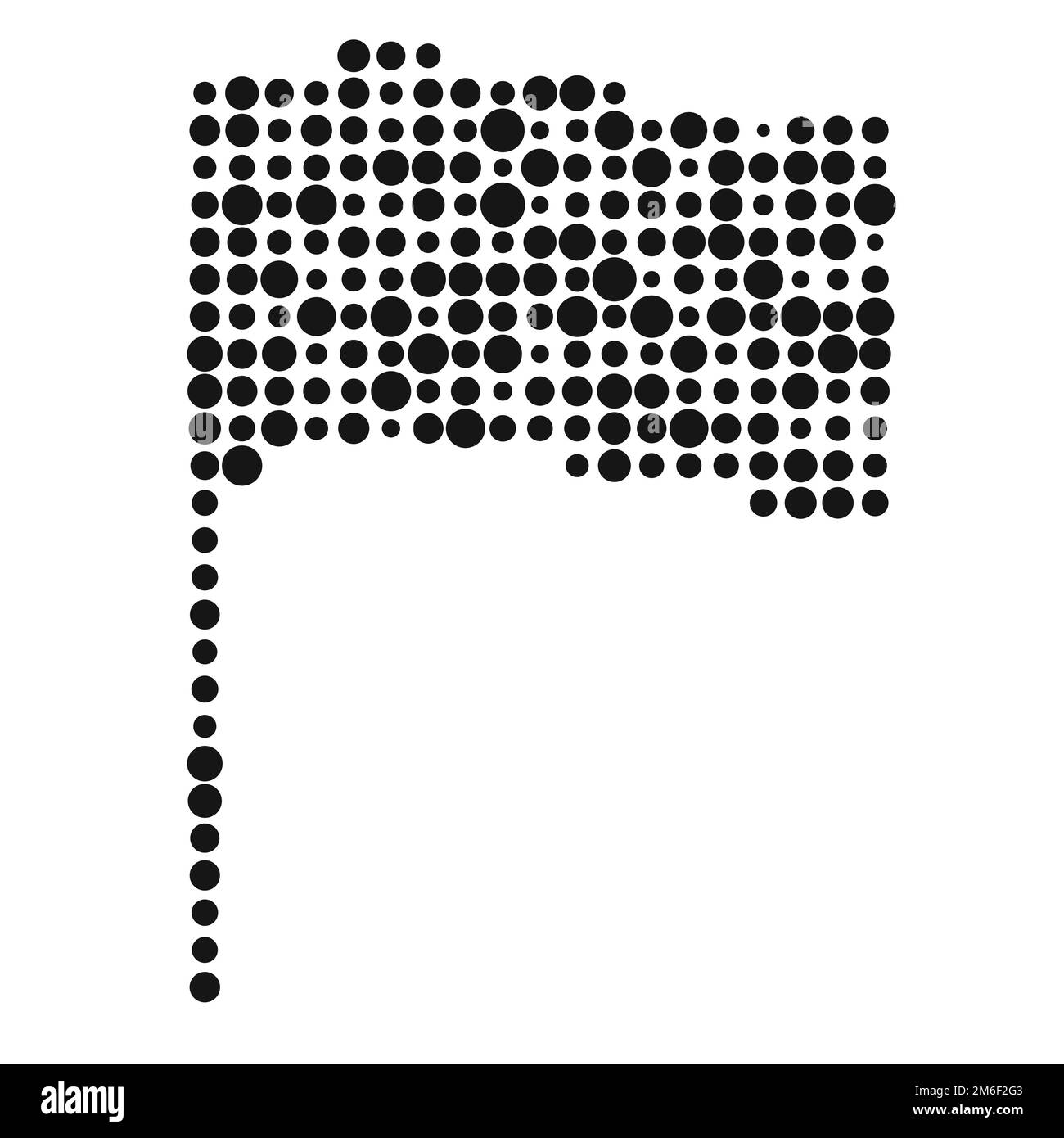 Flag Map Silhouette Pixelated generative pattern illustration Stock ...