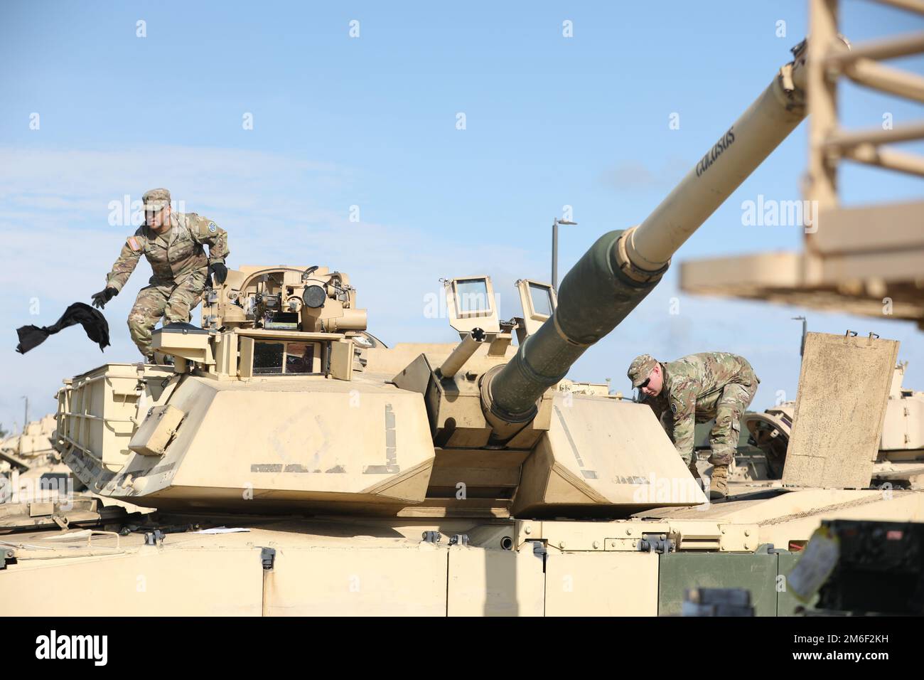 From left, U.S. Army Sgt. Michael Ayala, tank gunner and Spc. Brandon ...