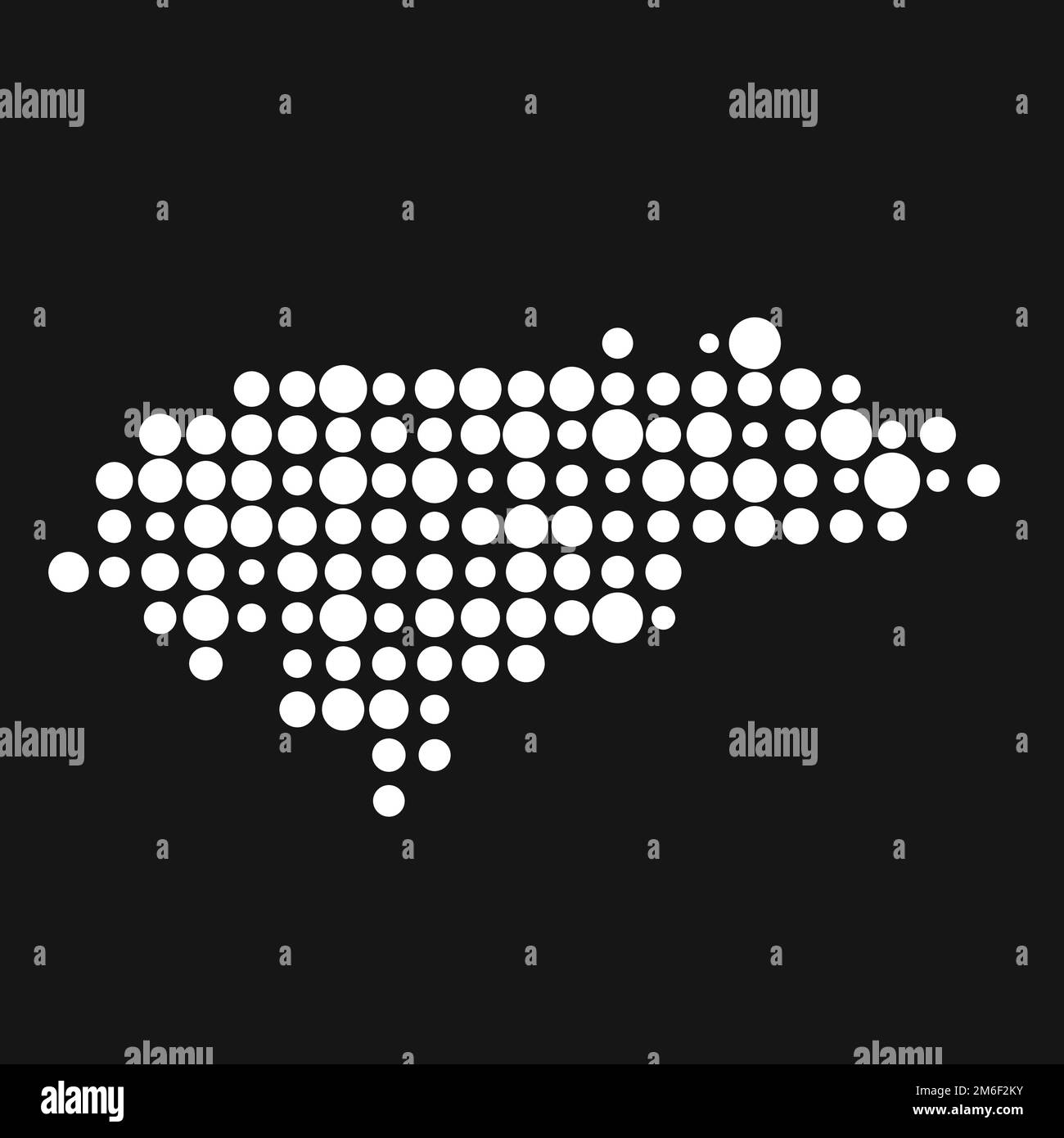 Honduras Map Silhouette Pixelated generative pattern illustration Stock ...