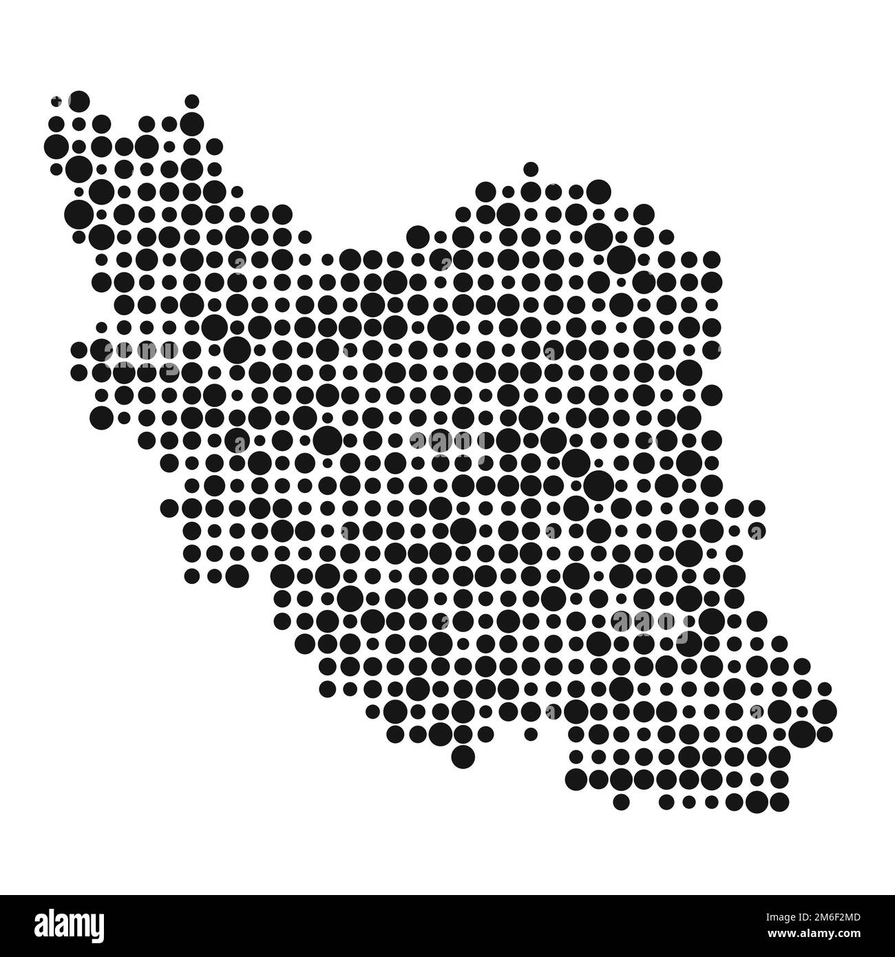 Iran Map Silhouette Pixelated generative pattern illustration Stock ...