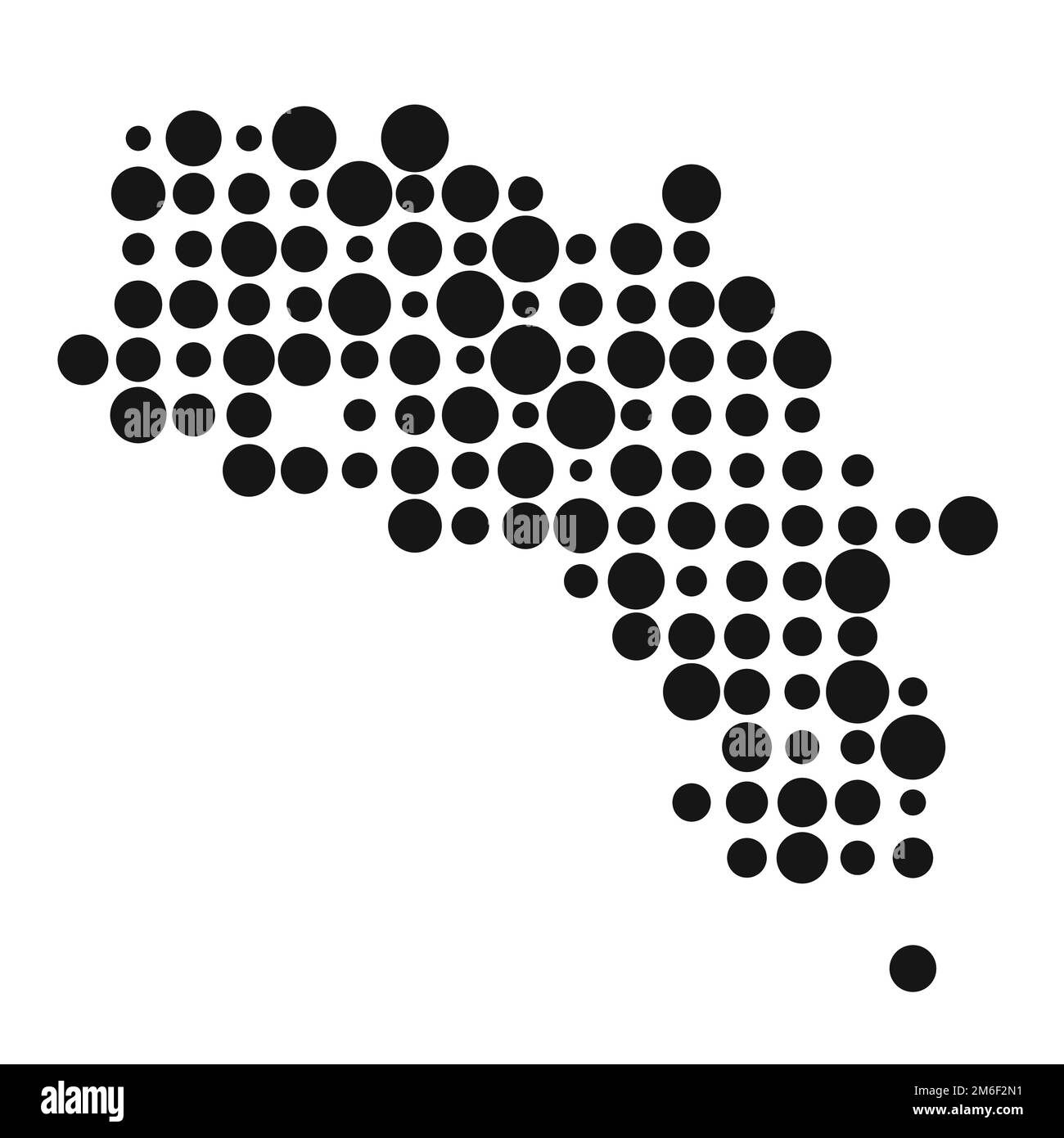 Costa rica Map Silhouette Pixelated generative pattern illustration ...