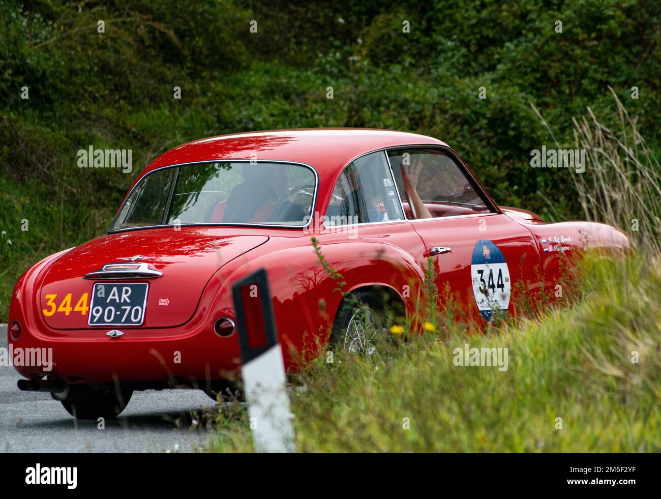 ALFA ROMEO 1900 C SUPER SPRINT TOURING 1955 on an old racing car in ...
