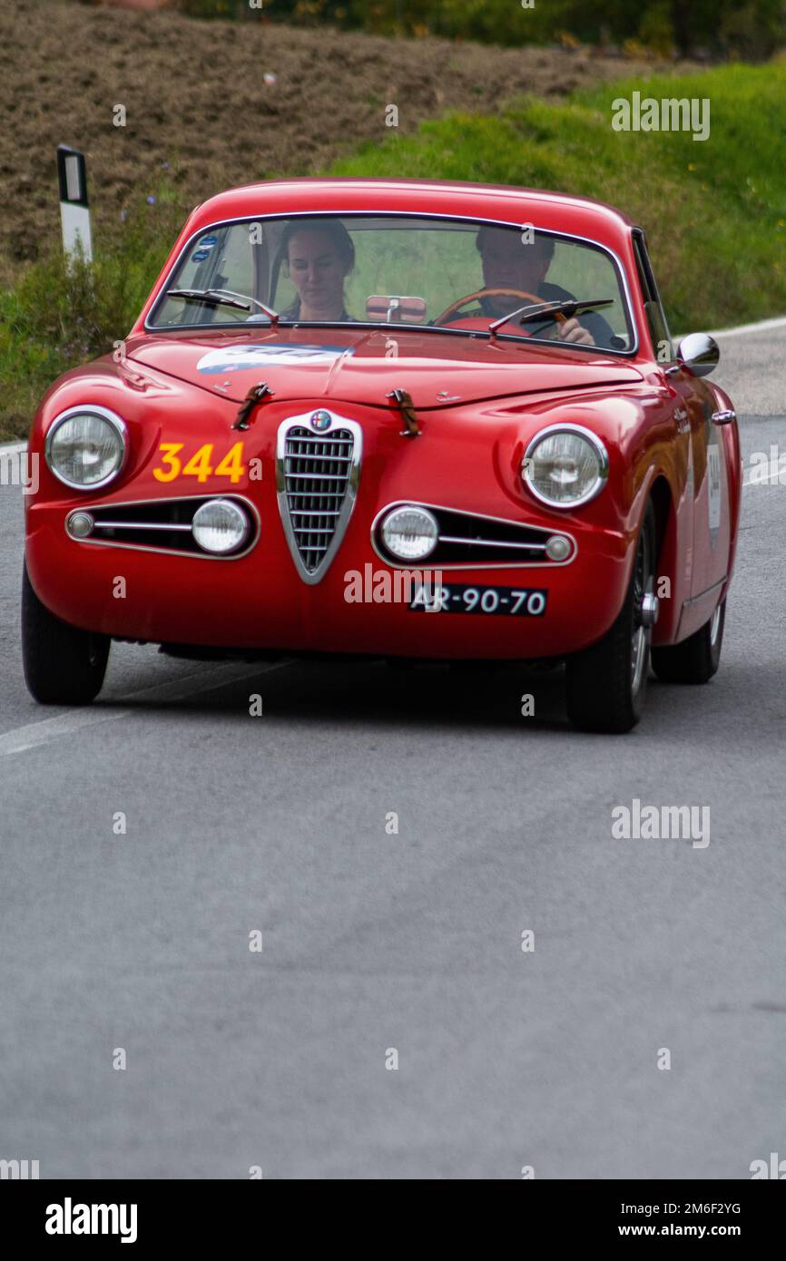 ALFA ROMEO 1900 C SUPER SPRINT TOURING 1955 on an old racing car in ...