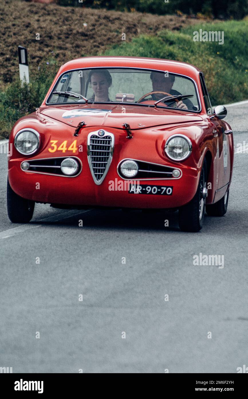 ALFA ROMEO 1900 C SUPER SPRINT TOURING 1955 on an old racing car in ...