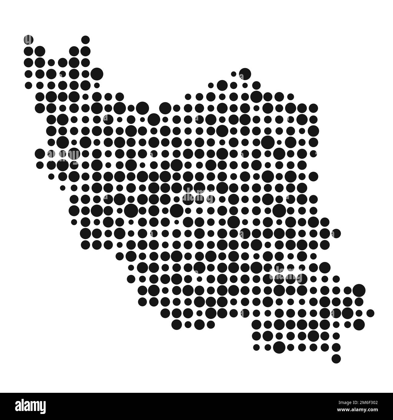 Iran Map Silhouette Pixelated generative pattern illustration Stock ...