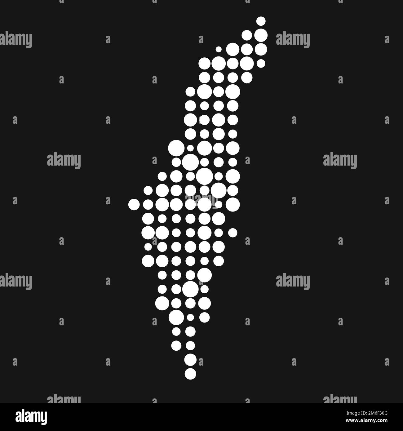 Israel Map Silhouette Pixelated generative pattern illustration Stock ...