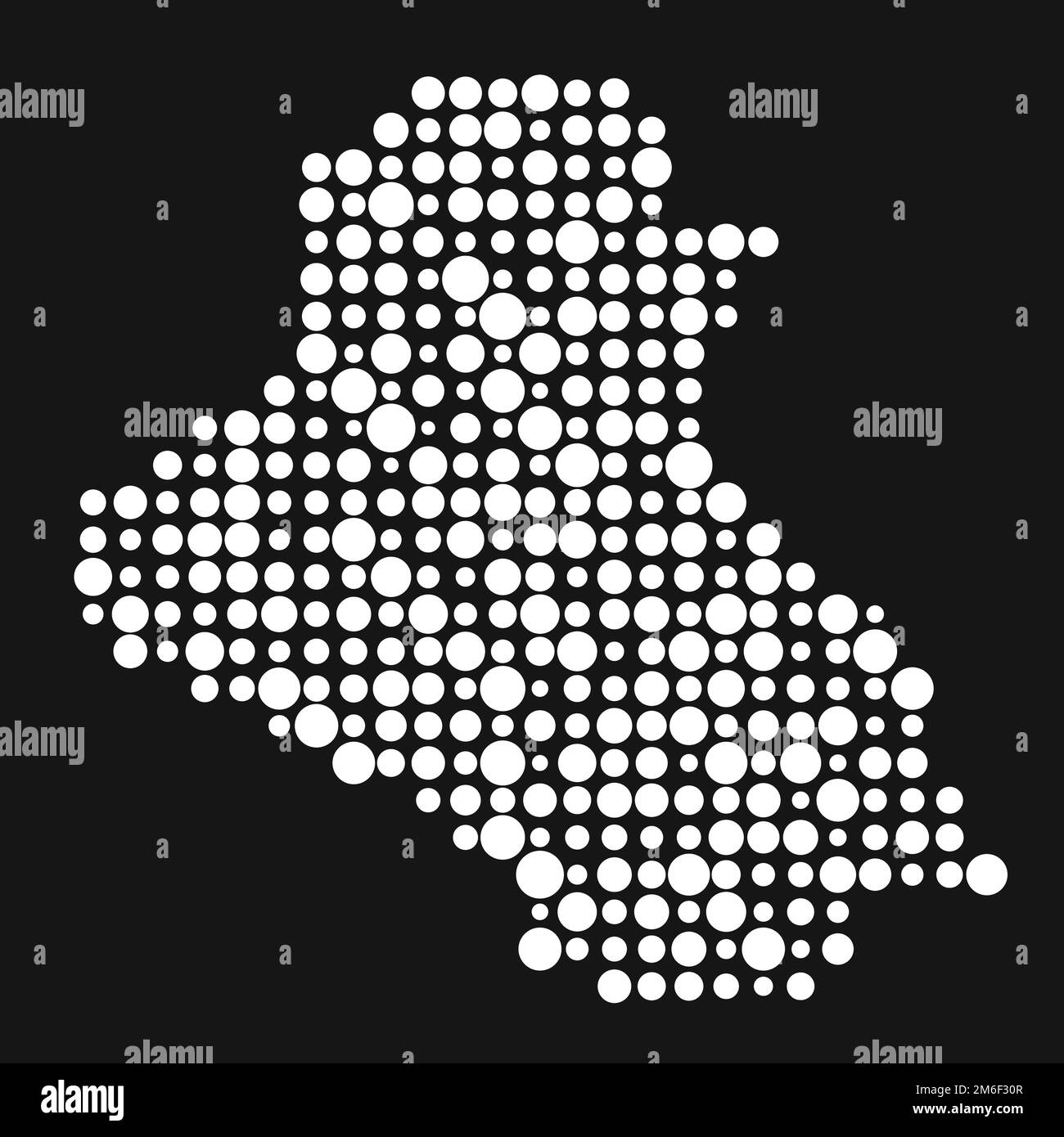 Iraq Map Silhouette Pixelated generative pattern illustration Stock ...