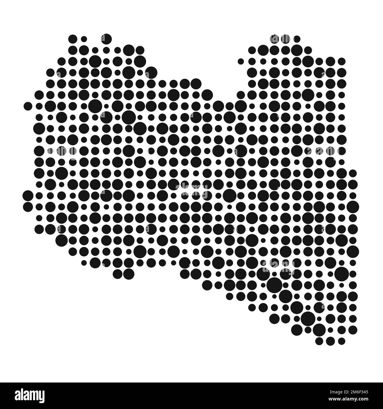 Libya Map Silhouette Pixelated generative pattern illustration Stock ...