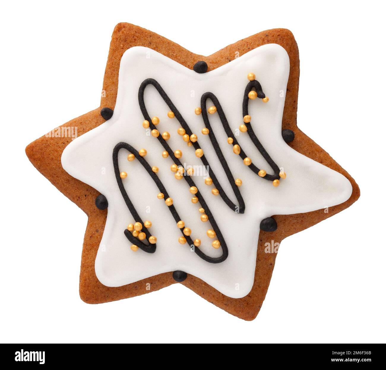 Gingerbread Cookie Star For Christmas Isolated Stock Photo - Alamy