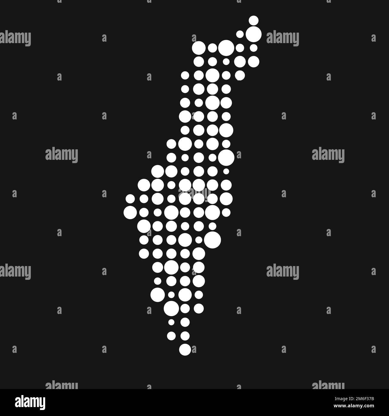 Israel Map Silhouette Pixelated generative pattern illustration Stock ...