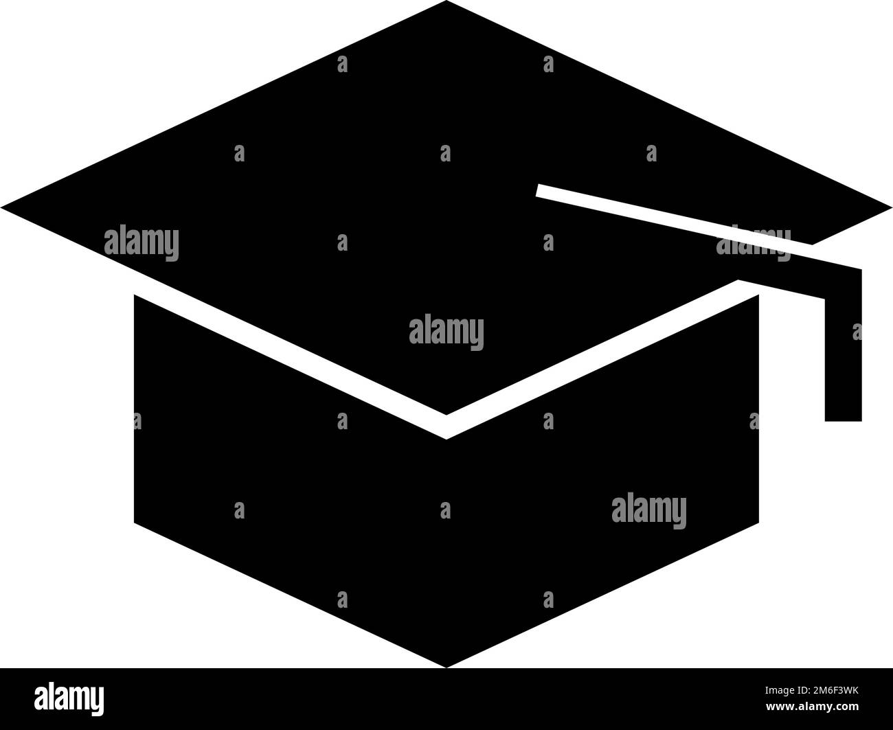 Graduation cap. Degree icon. Editable vector Stock Vector Image & Art ...