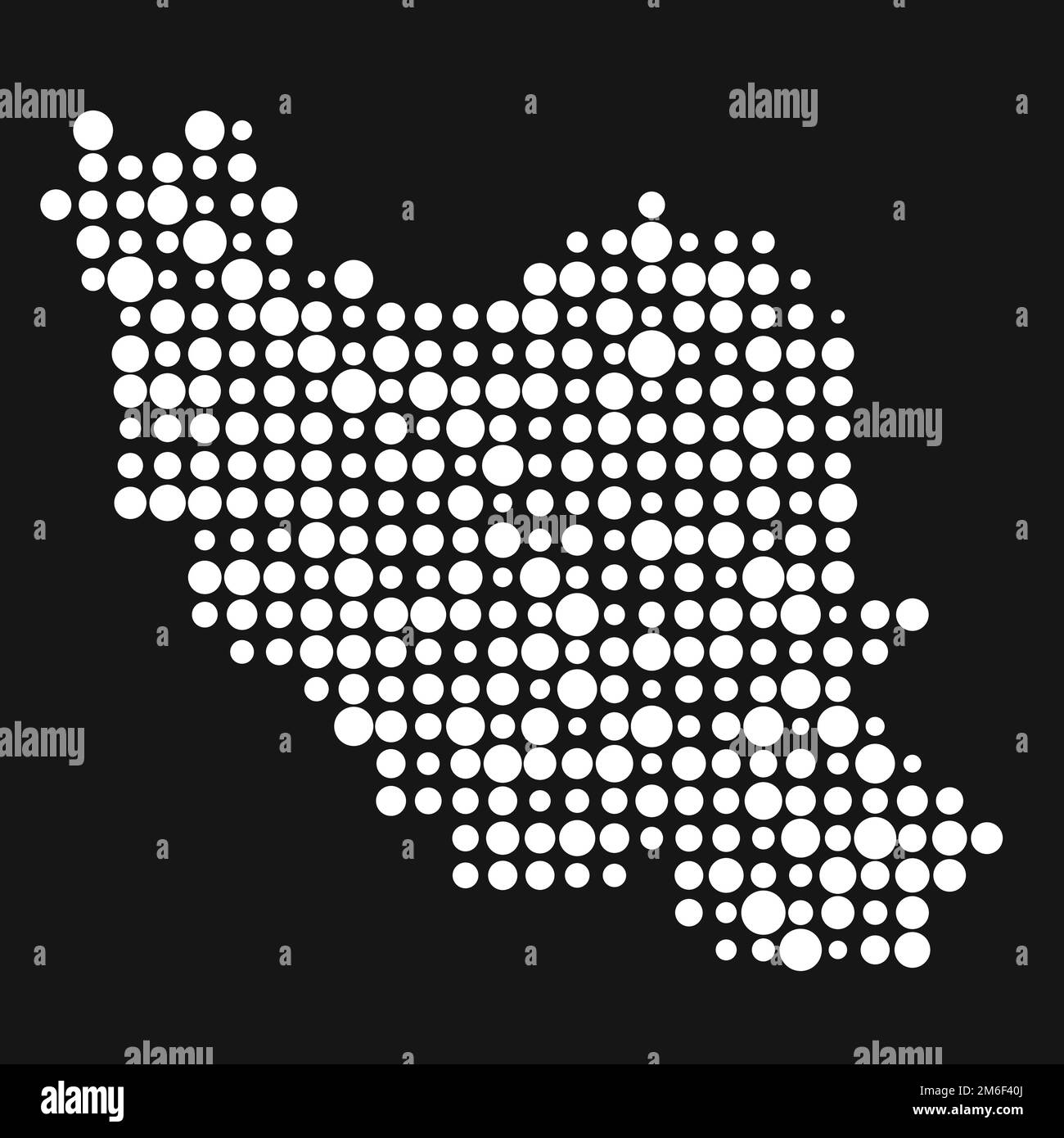 Iran Map Silhouette Pixelated generative pattern illustration Stock ...