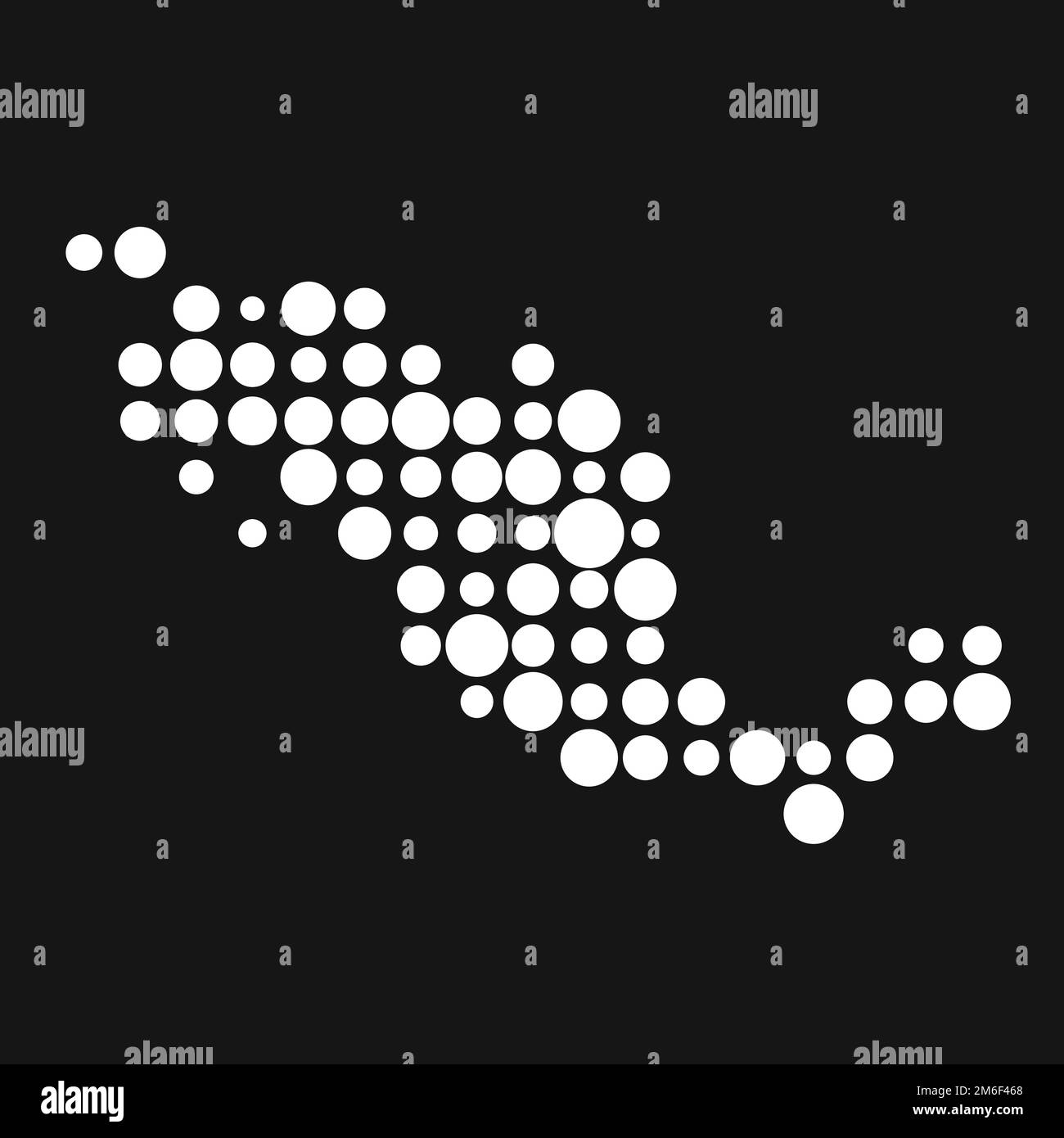 Mexico Map Silhouette Pixelated generative pattern illustration Stock ...