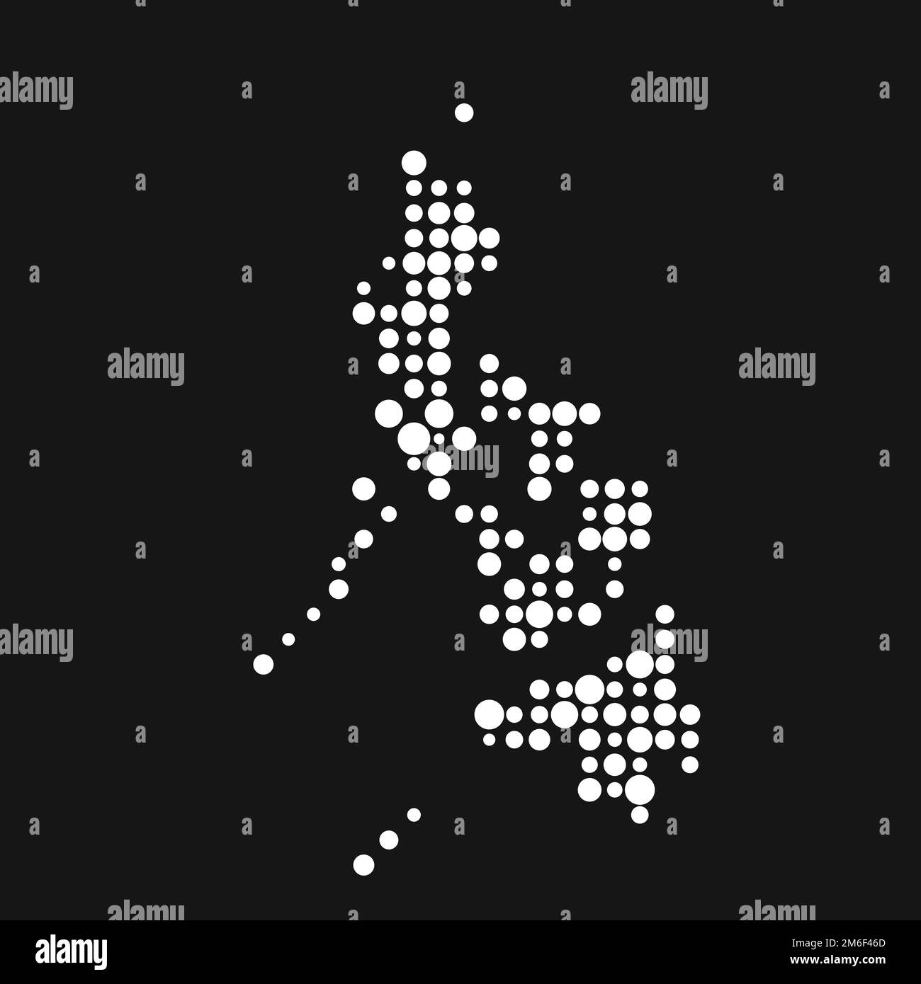 Philippines Map Silhouette Pixelated generative pattern illustration ...