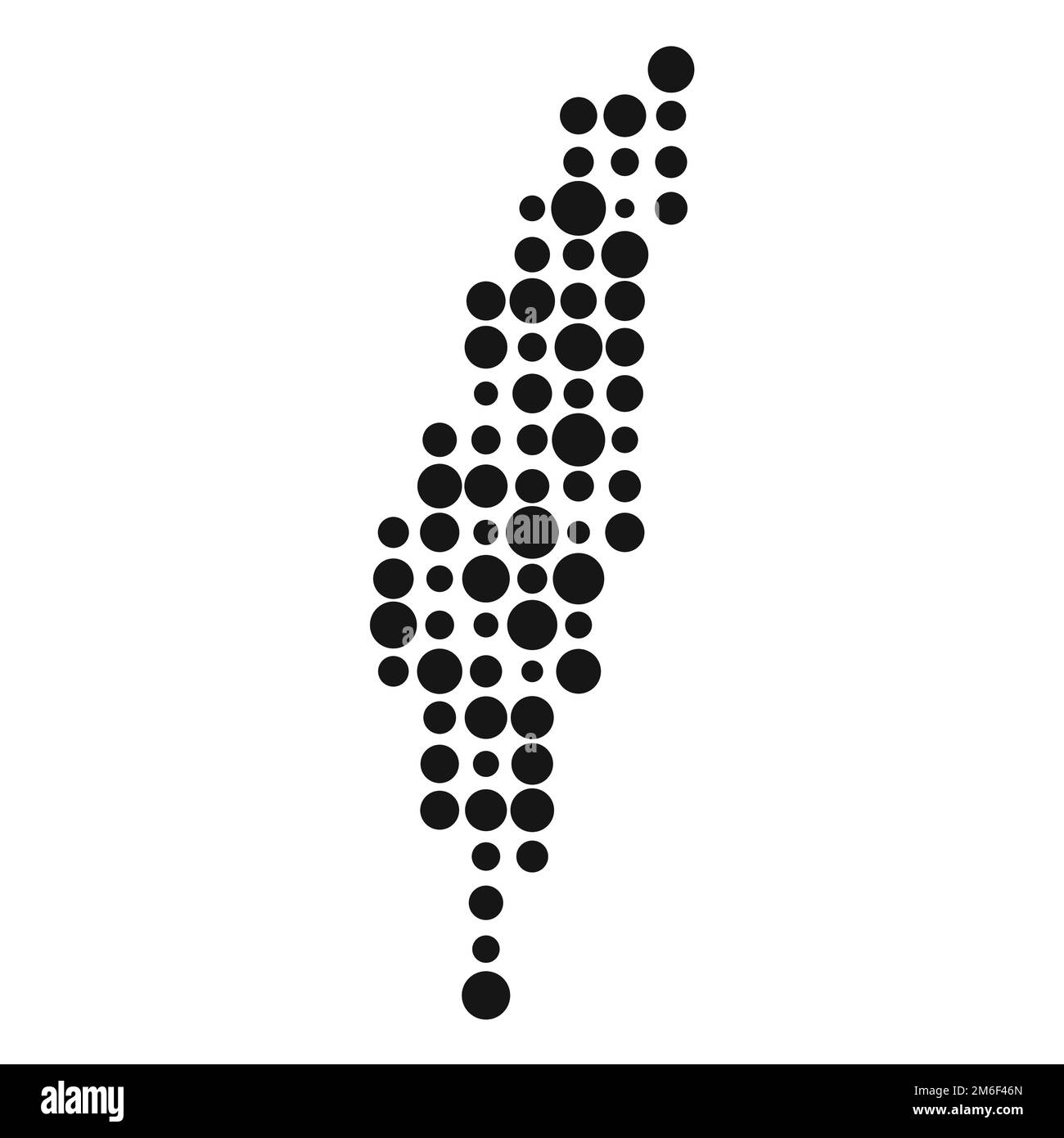 Israel Map Silhouette Pixelated generative pattern illustration Stock ...