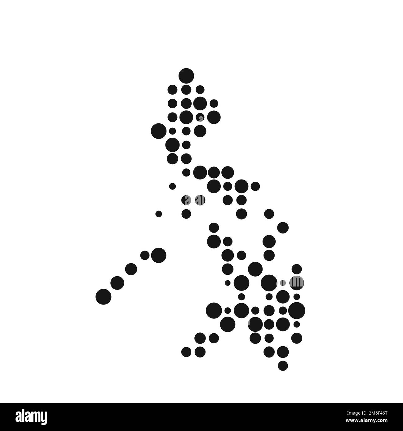 Philippines Map Silhouette Pixelated generative pattern illustration ...