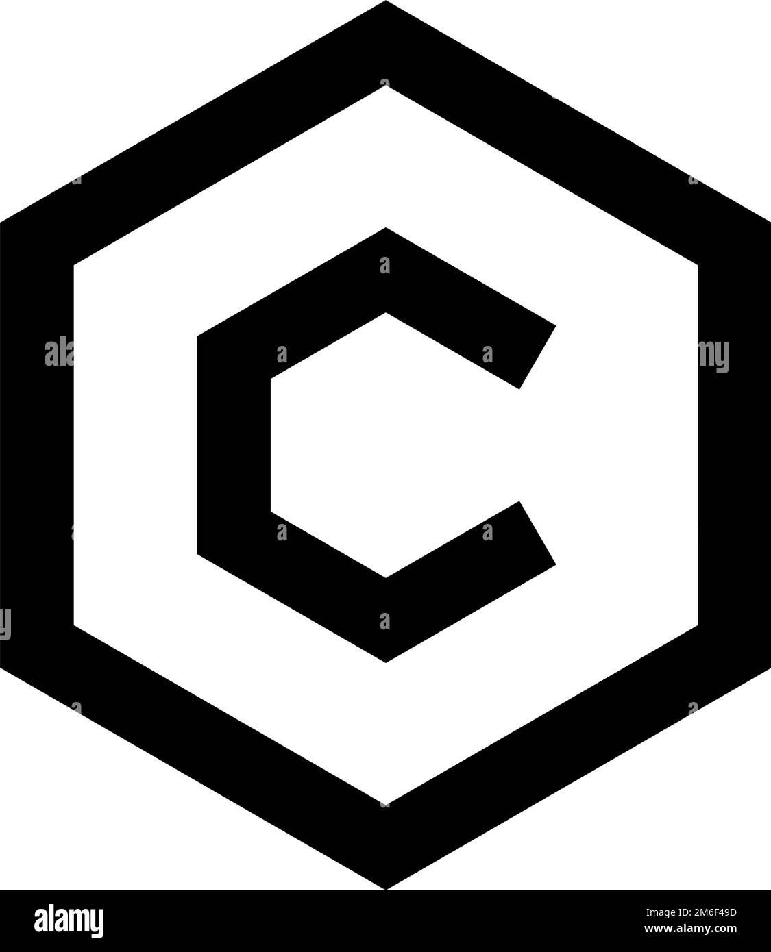 Simple hexagonal copyright icon. Editable vector Stock Vector Image ...