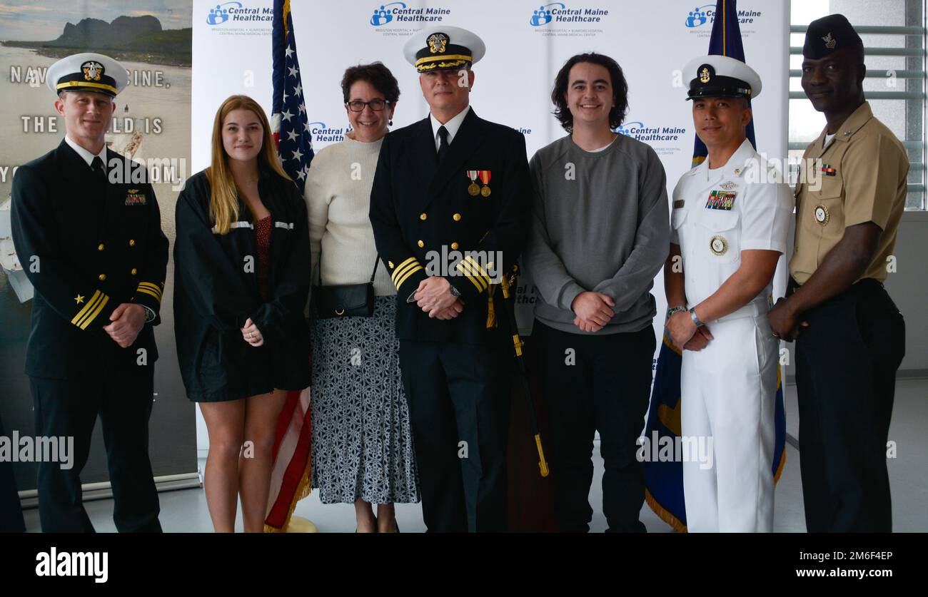 Cmdr. King poses for a photo with his family in Lewiston, Maine. Dr ...