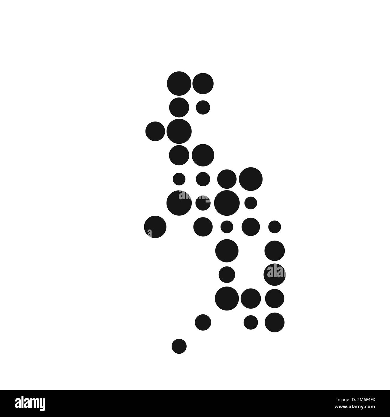 Philippines Map Silhouette Pixelated generative pattern illustration ...