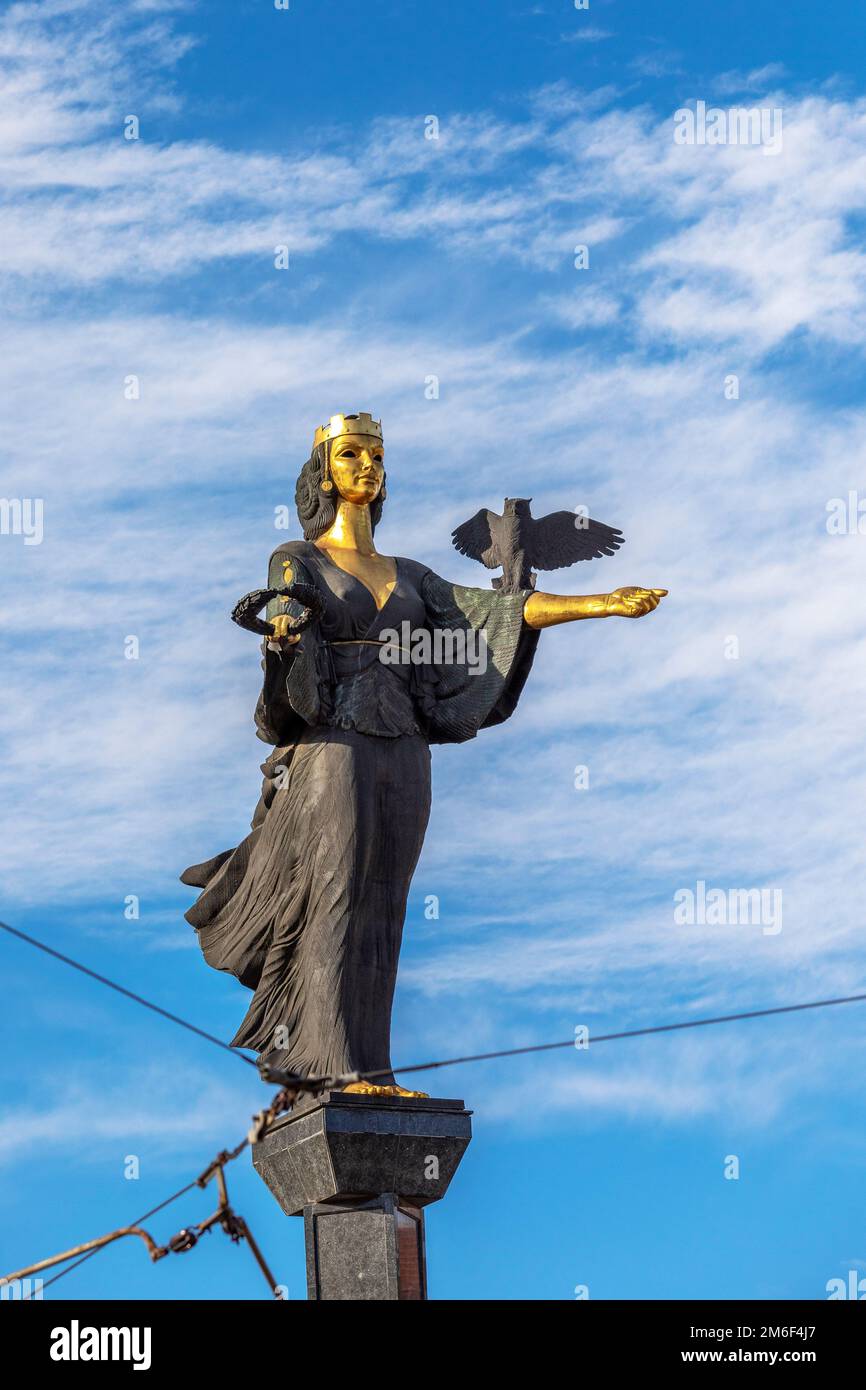 Golden statue of Saint Sophia in Sofia, Bulgaria Stock Photo - Alamy