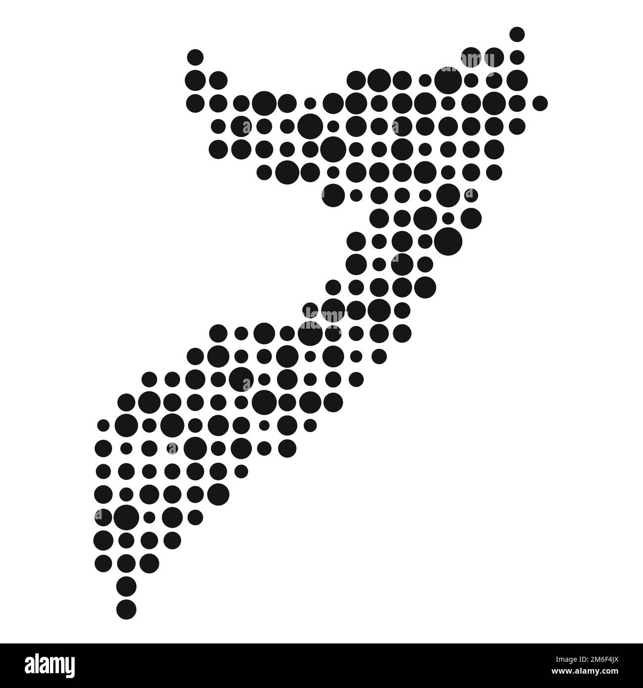 Somalia Map Silhouette Pixelated generative pattern illustration Stock ...