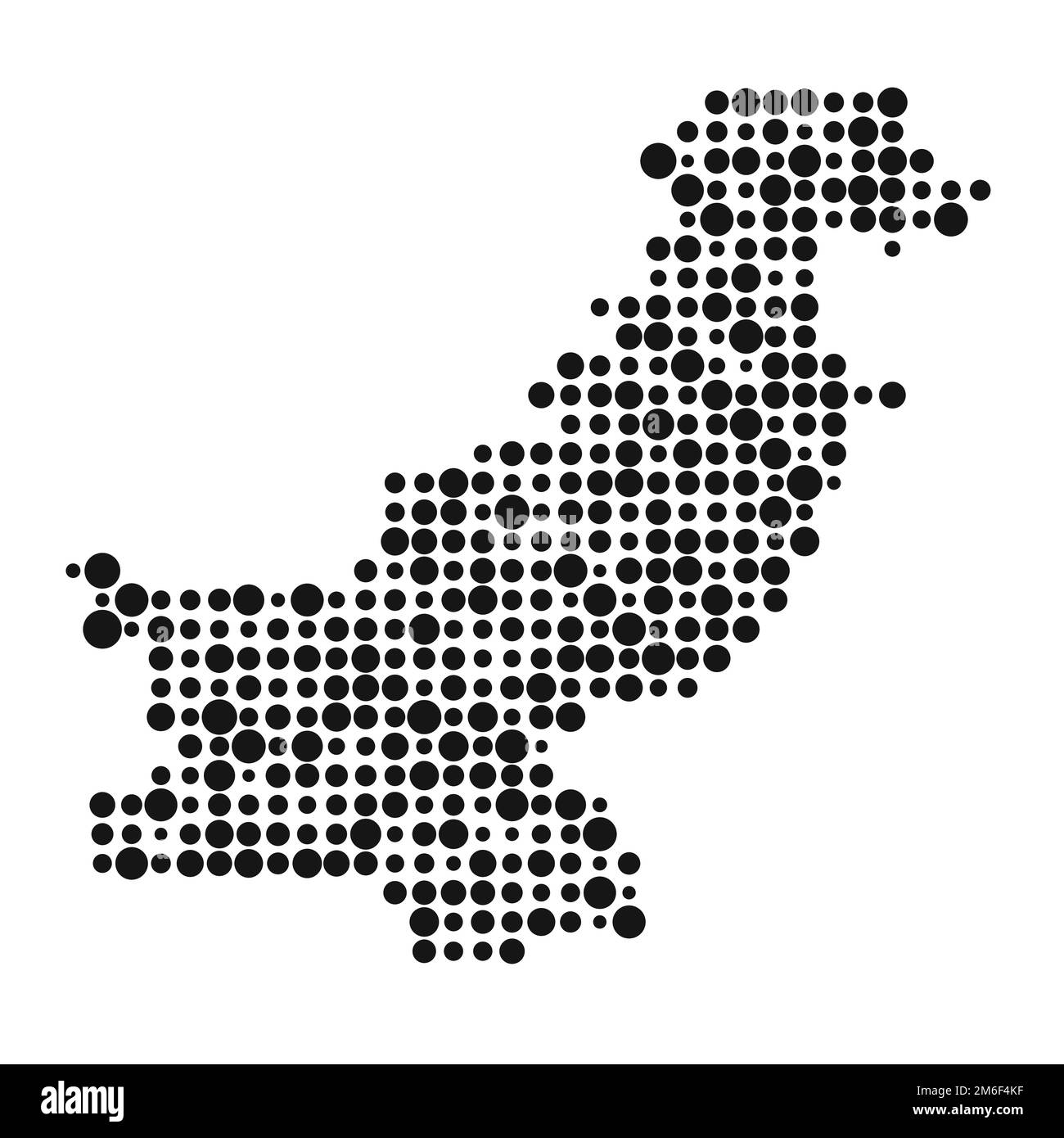 Pakistan Map Silhouette Pixelated generative pattern illustration Stock ...