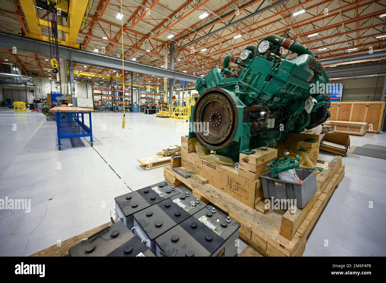 The engine from a Base Expeditionary Airfield Resources (BEAR) power ...