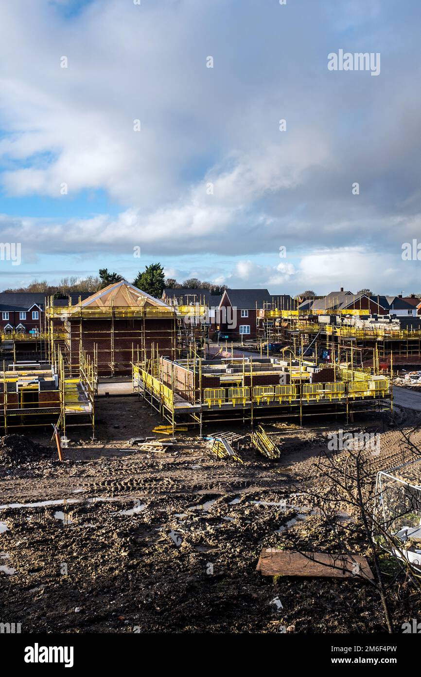 New houses under construction on a brownfield site Stock Photo - Alamy