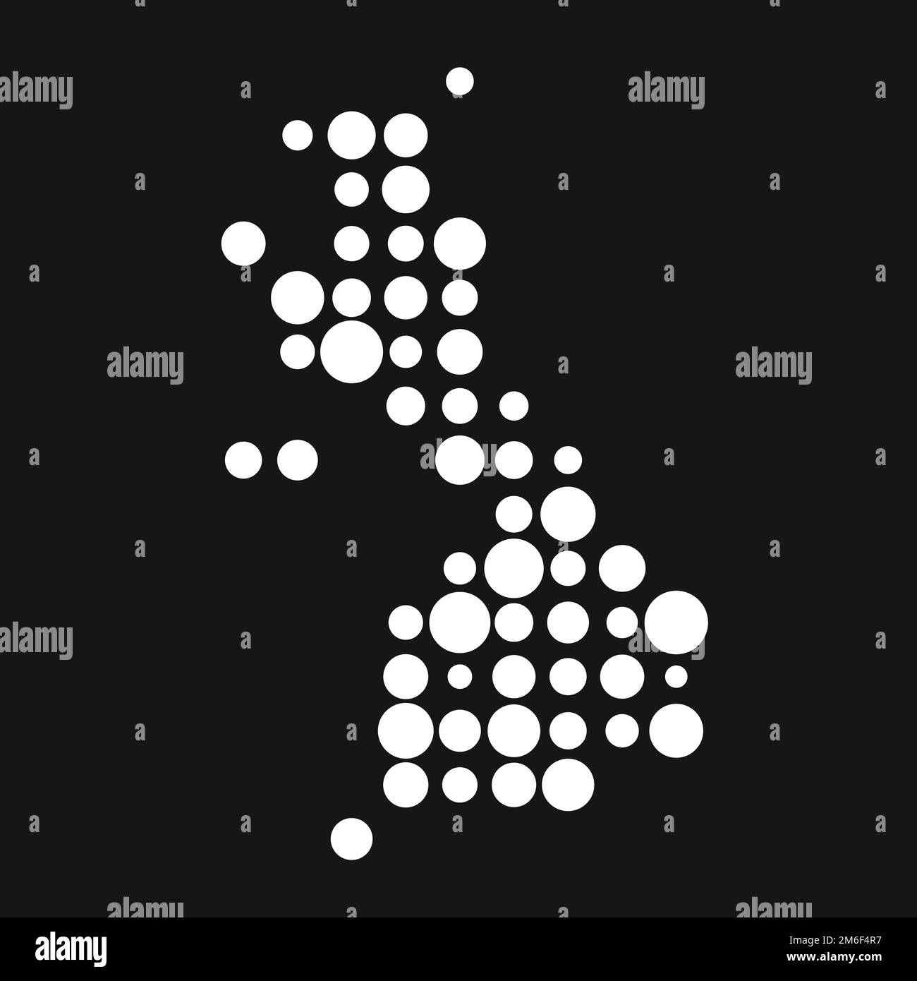United kingdom Map Silhouette Pixelated generative pattern illustration ...