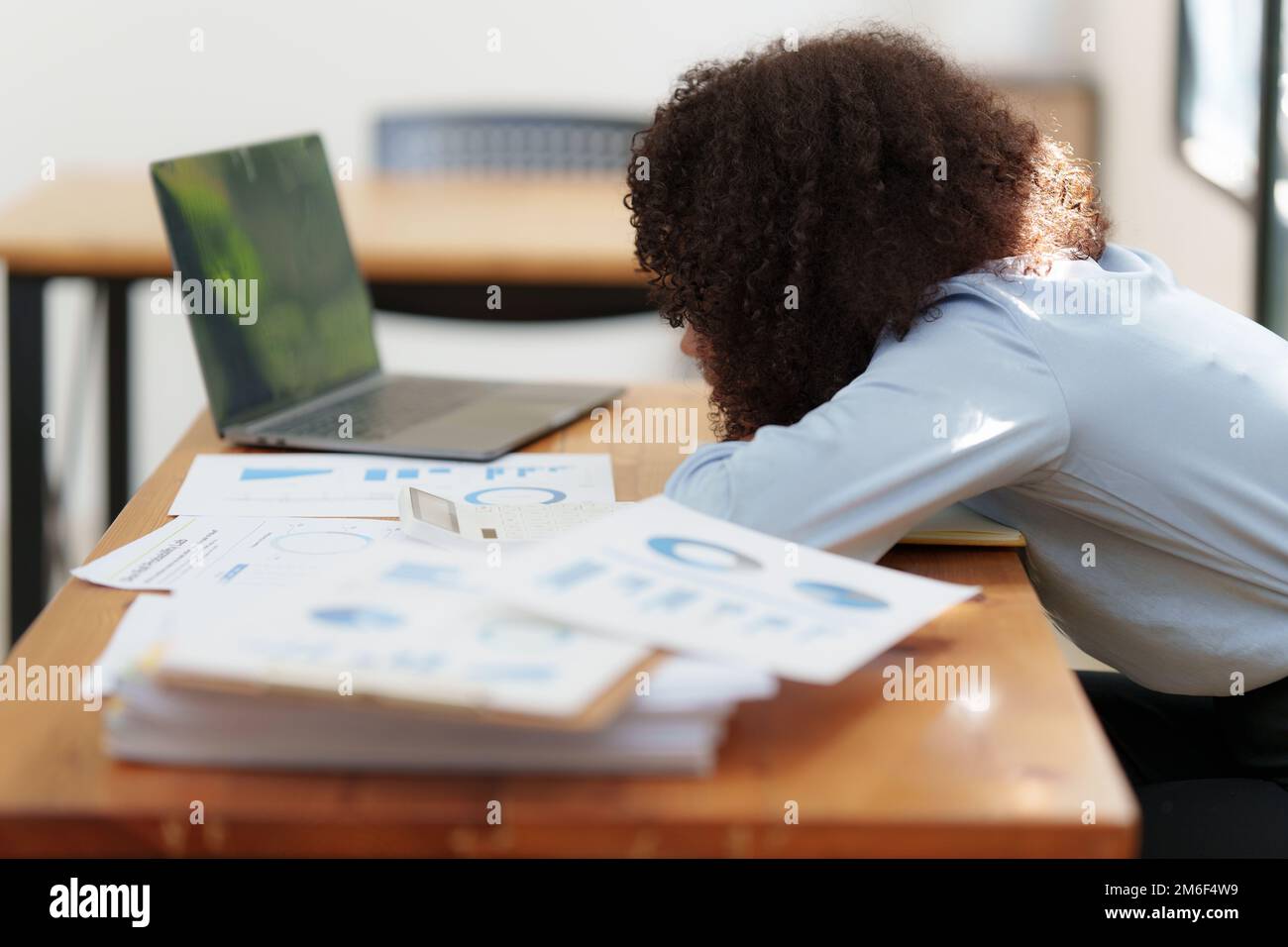 Young college student have question and answer to teacher by video call ...