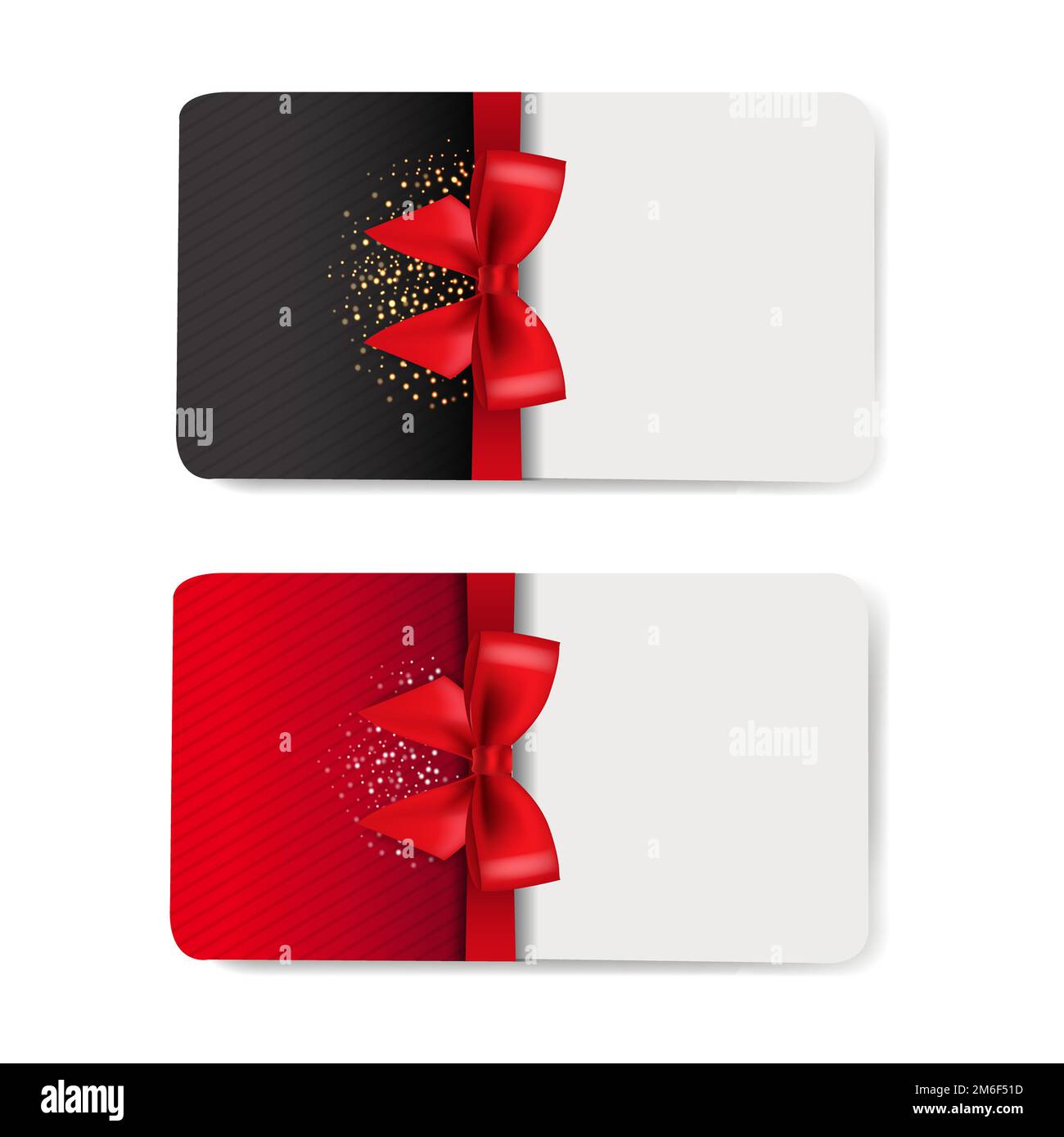 Two Gift Cards Set Isolated White Background Stock Photo - Alamy
