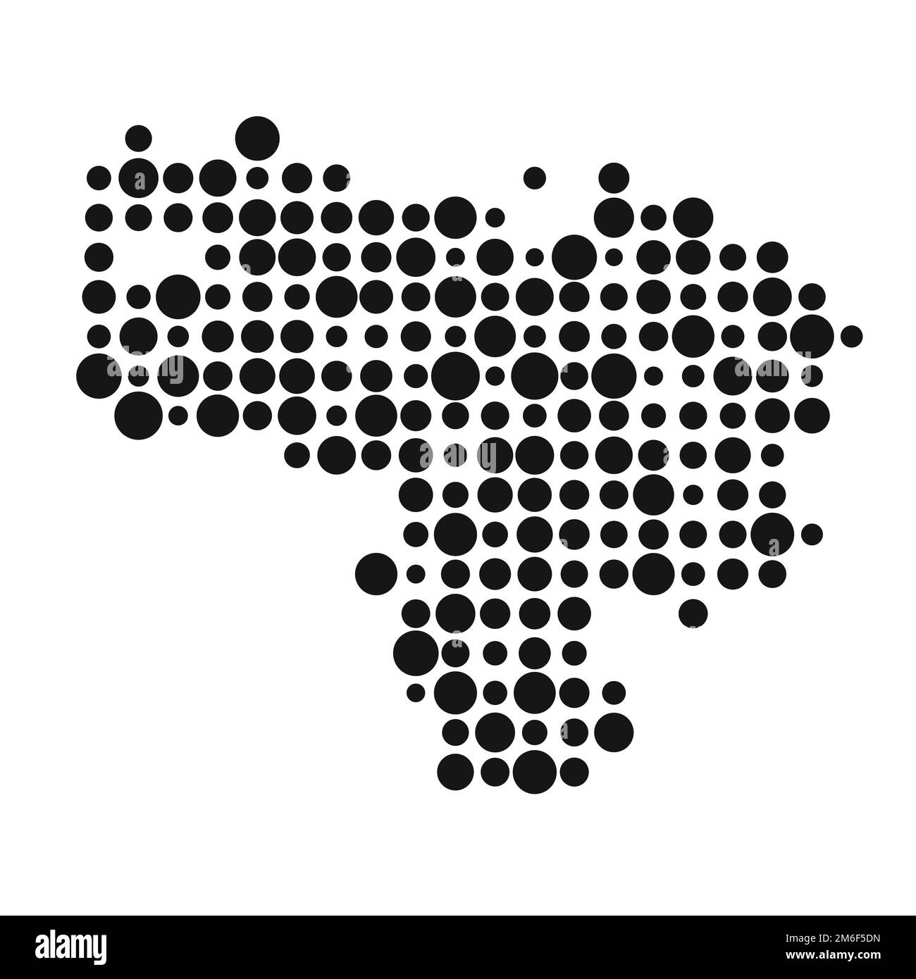 Venezuela Map Silhouette Pixelated generative pattern illustration ...