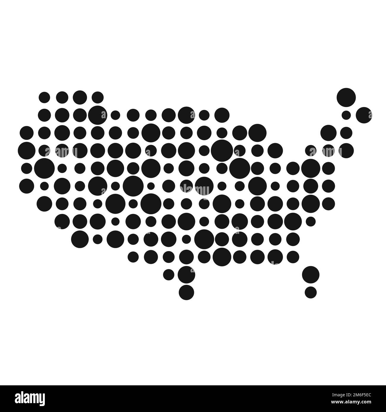 United states Map Silhouette Pixelated generative pattern illustration ...