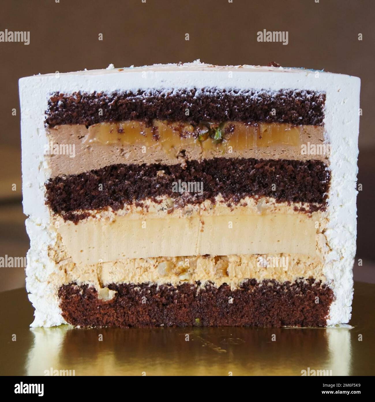 Biscuit cake in cut. Layers of cake Stock Photo - Alamy