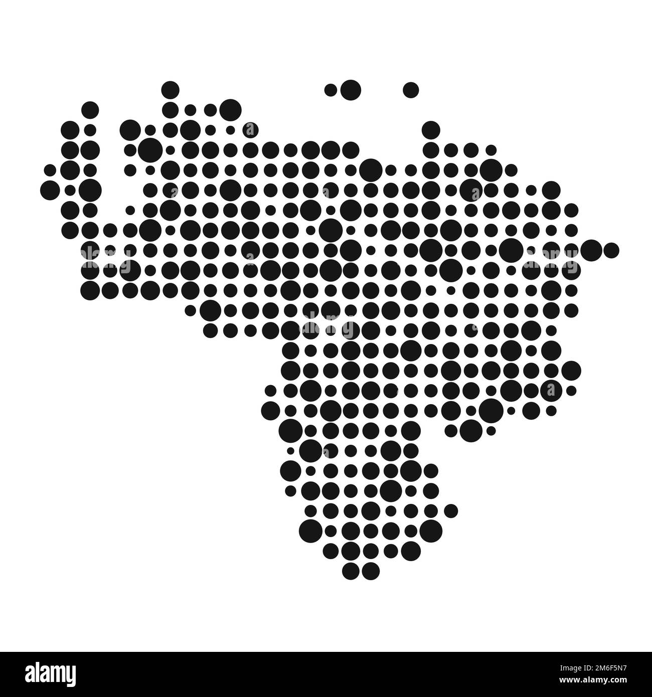 Venezuela Map Silhouette Pixelated generative pattern illustration ...