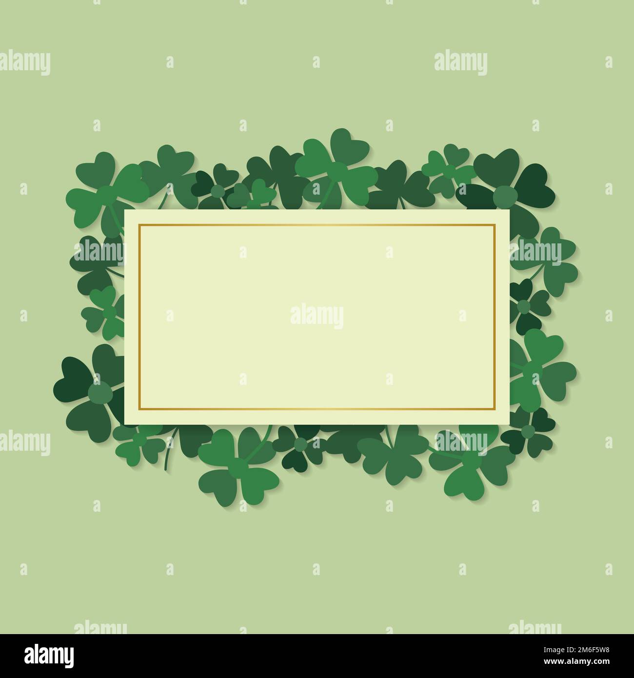 St.Patrick's Day blank rectangle banner vector Stock Vector Image & Art ...