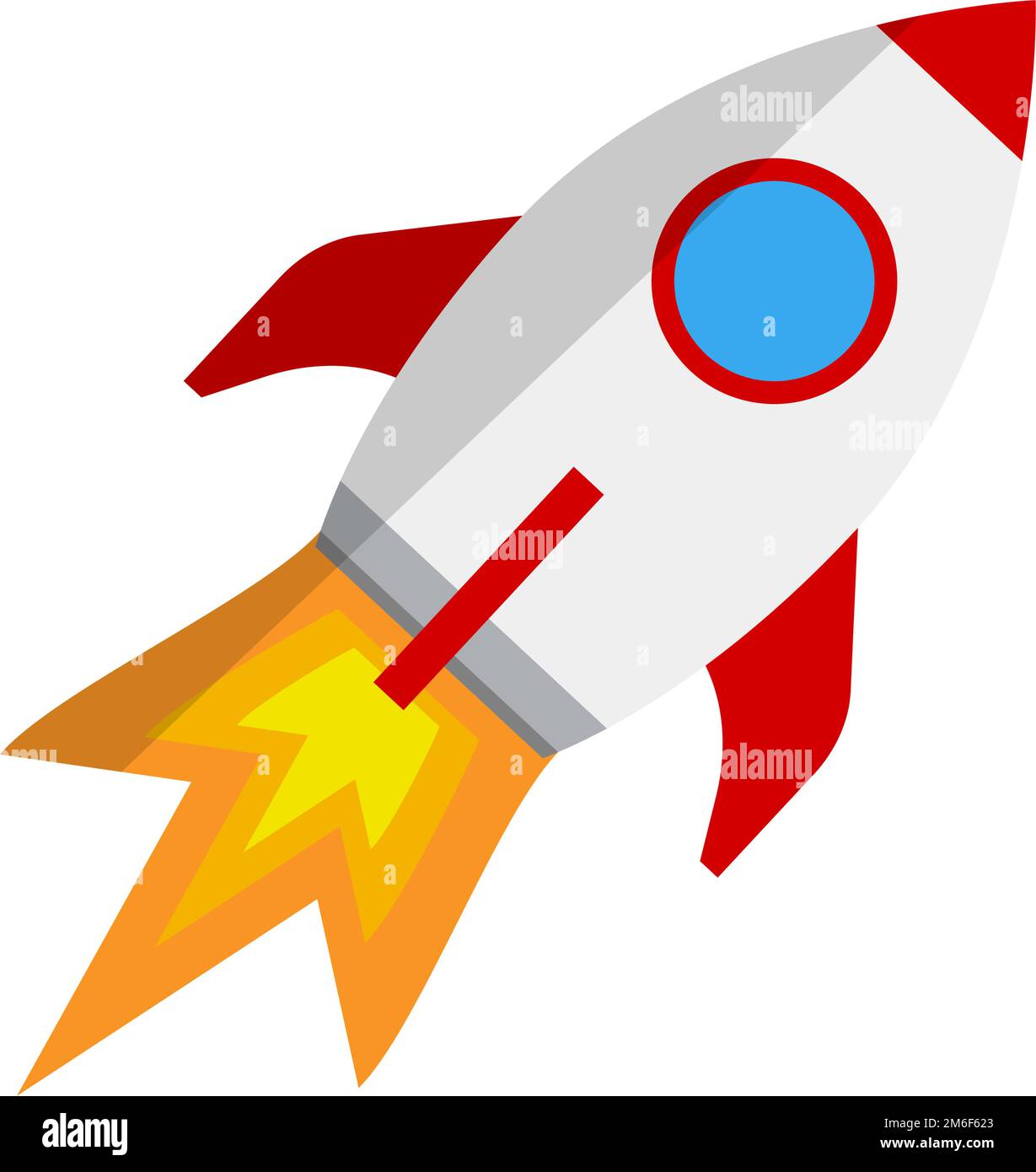 Fired rocket icon. Flame and missile. Editable vector Stock Vector ...