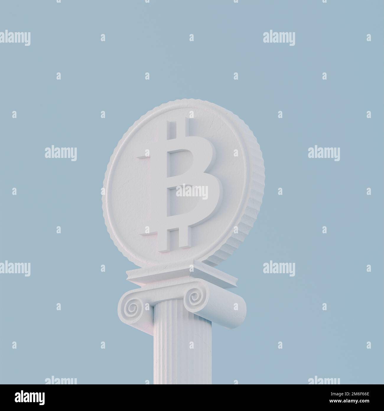 Bitcoin 3D trendy illustration Stock Photo - Alamy