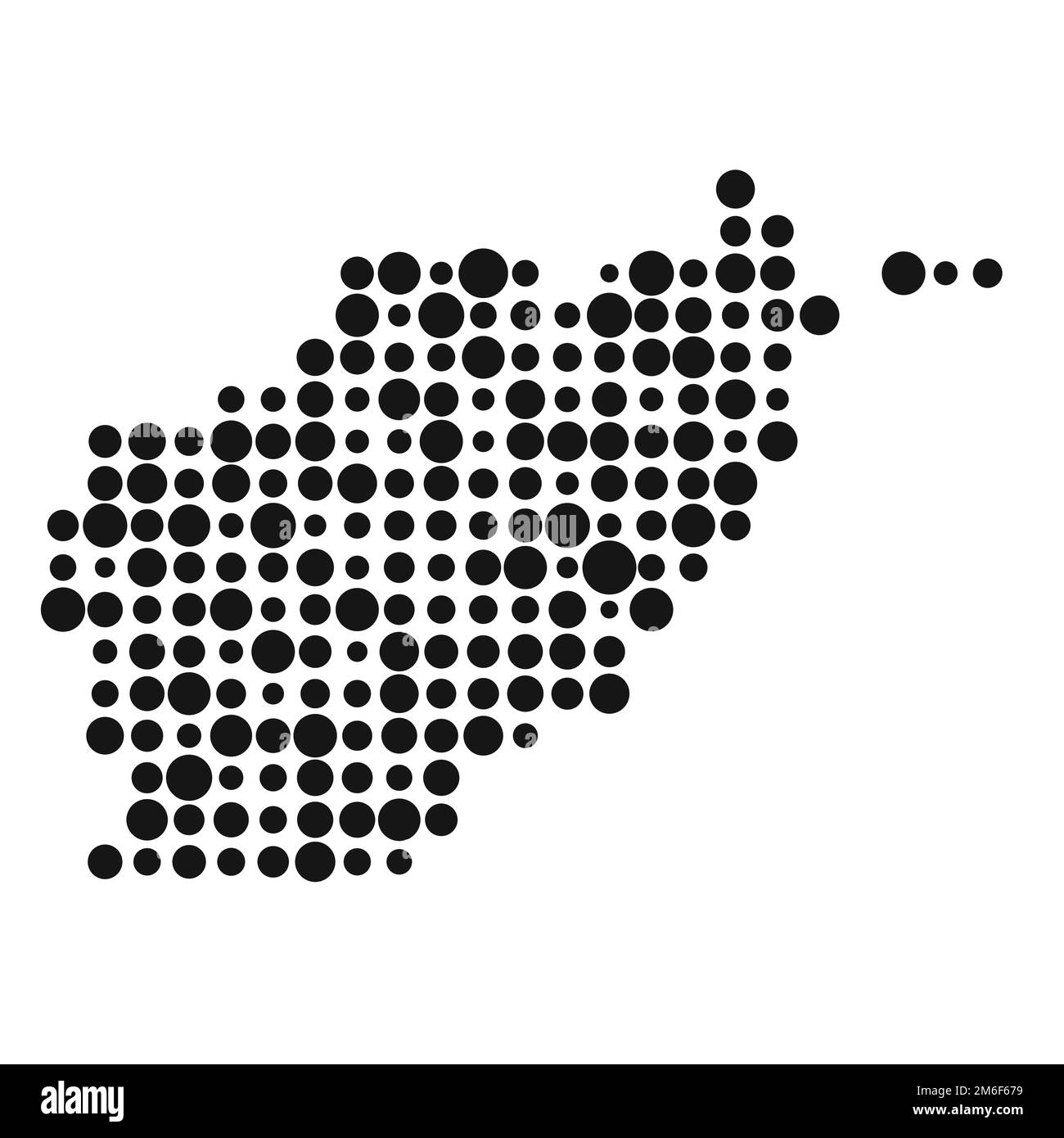 Afghanistan Map Silhouette Pixelated generative pattern illustration ...