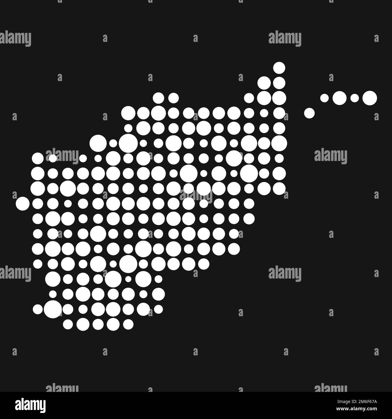 Afghanistan Map Silhouette Pixelated generative pattern illustration ...