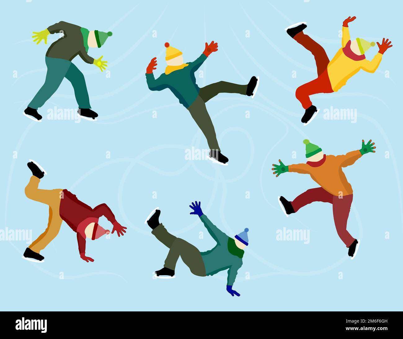 Men ice skating Stock Photo - Alamy