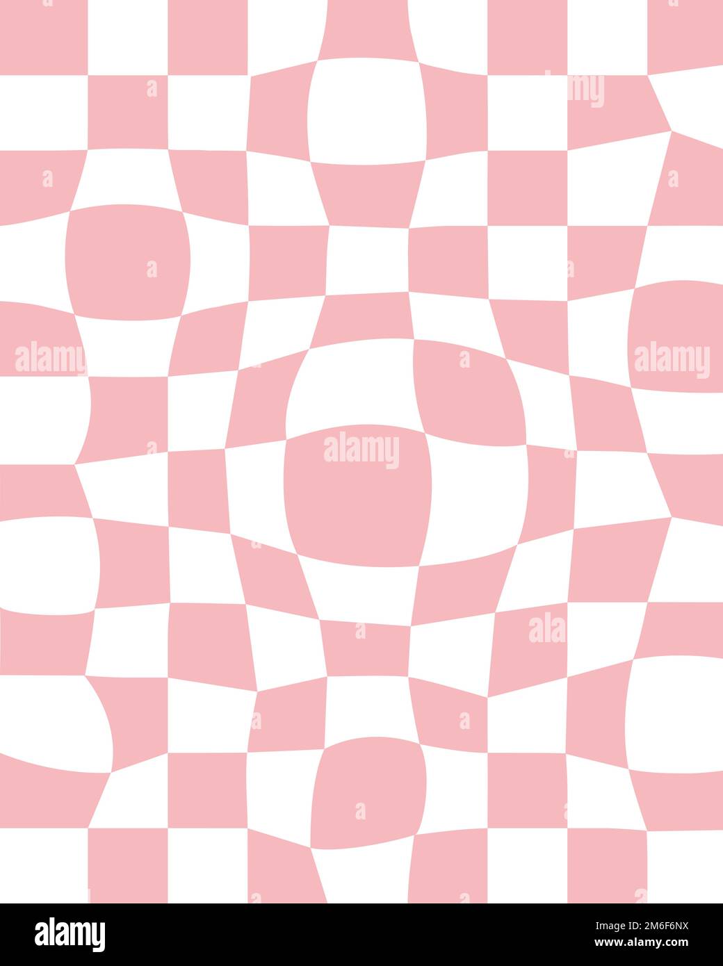 Trippy grid retro distorted chessboard background. Vintage groovy pink ...