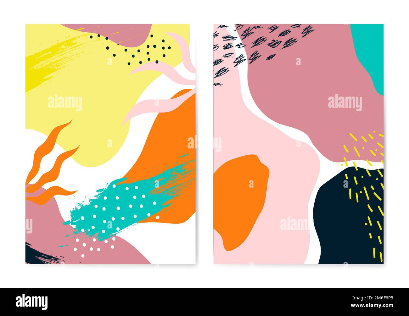 Colorful Memphis style cards vector set Stock Vector Image & Art - Alamy