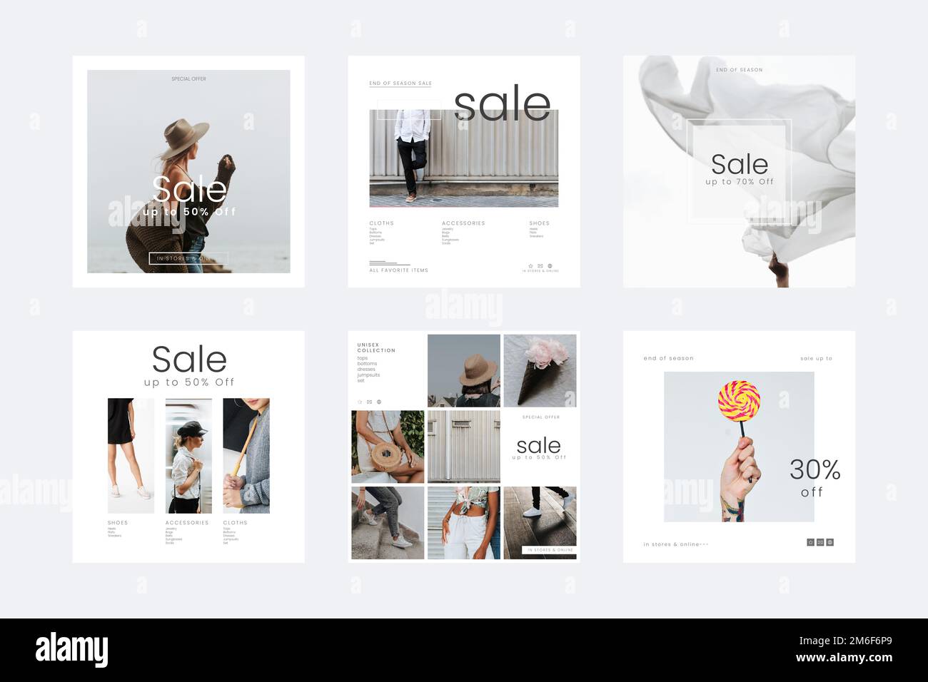 Shop sale offer templates set vector Stock Vector Image & Art - Alamy